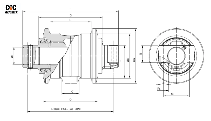 China VOLVO EC950(VOE14672550) track roller/bottom roller/China track ...