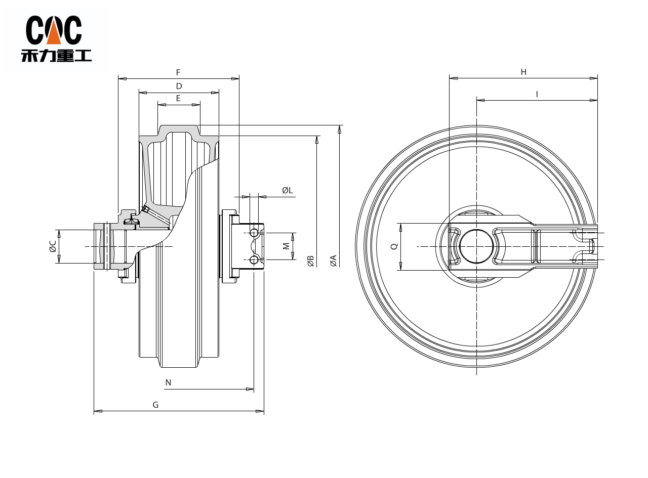 China 9303011/Hitachi-zx200-5 front idler ass’y OEM manufacture-CQC ...